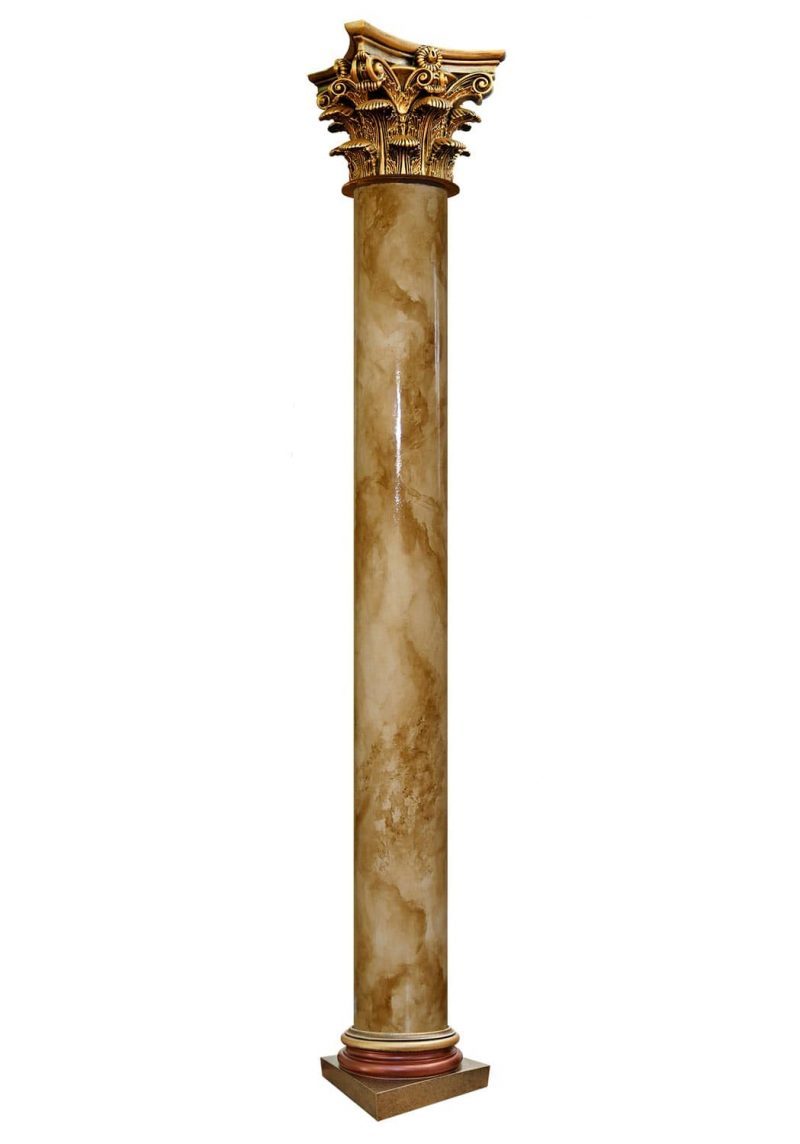 Column Roman Corinthian Multi-Color Faux Marble 6 in. D. x 6 ft. H. CPF ...