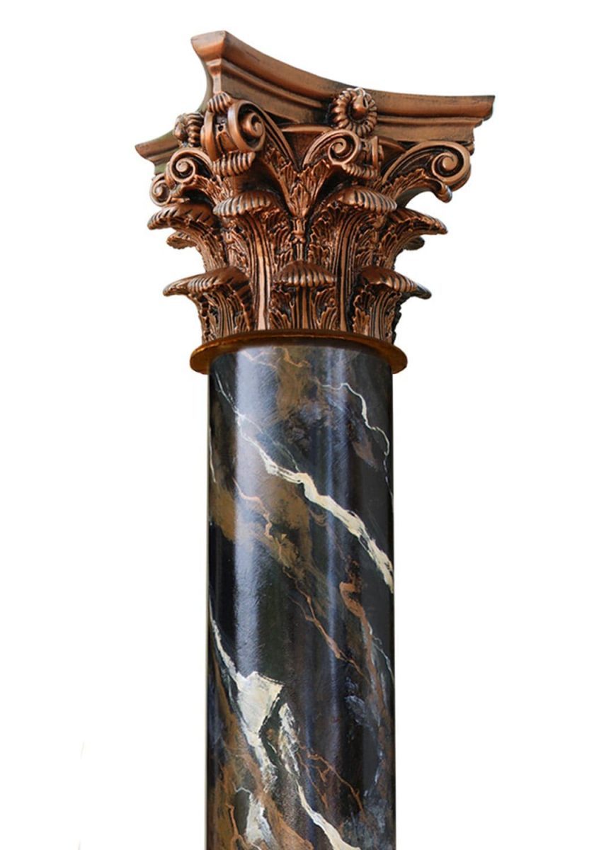 Column Roman Corinthian Black Faux Marble 6 in. D. x 6 ft. H. CPF-004 ...