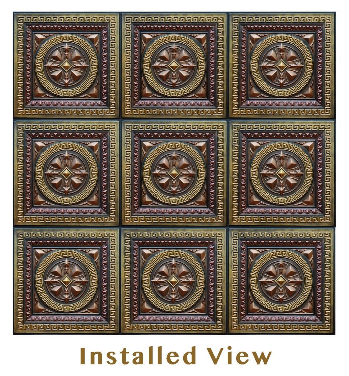 Ceiling Tile Odysseus Shield 24 in. x 24 in. CTF-014 - Fine Art Deco ...