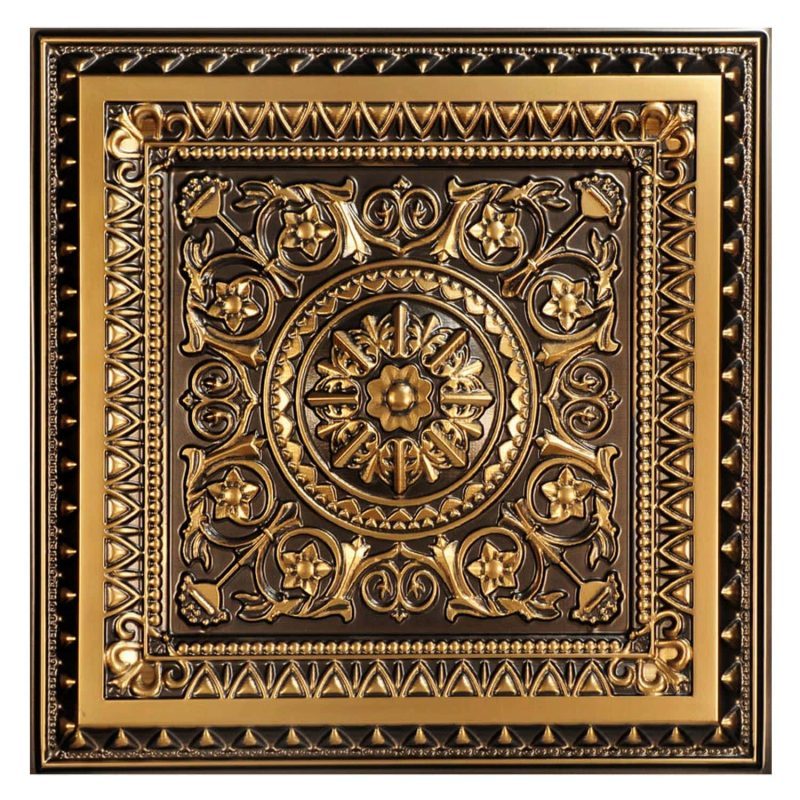 Ceiling Tile La Scala Faux Tin 24 in. x 24 in. CTFF-001 - Fine Art Deco ...
