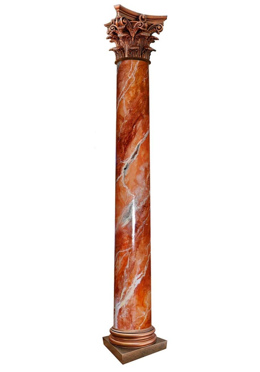 Column Roman Corinthian Red Faux Marble 6 in. D. x 6 ft. H. CPF-006-RC ...
