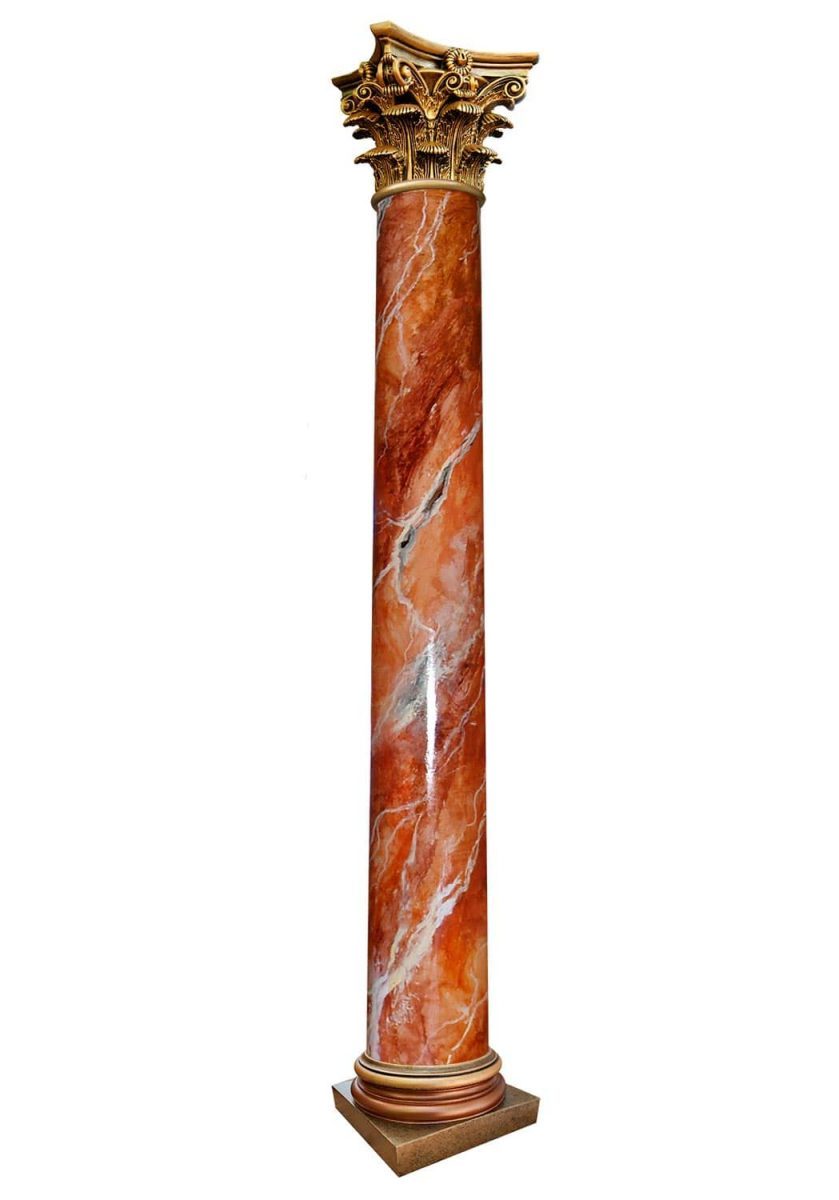 Column Roman Corinthian Red Faux Marble 6 in. D. x 6 ft. H. CPF-006-RC ...