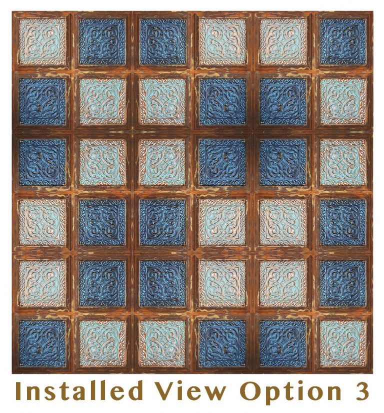 Ceiling Tile Lover's Knot V 24 in. x 24 in. Faux Patina CTF-005-5 ...