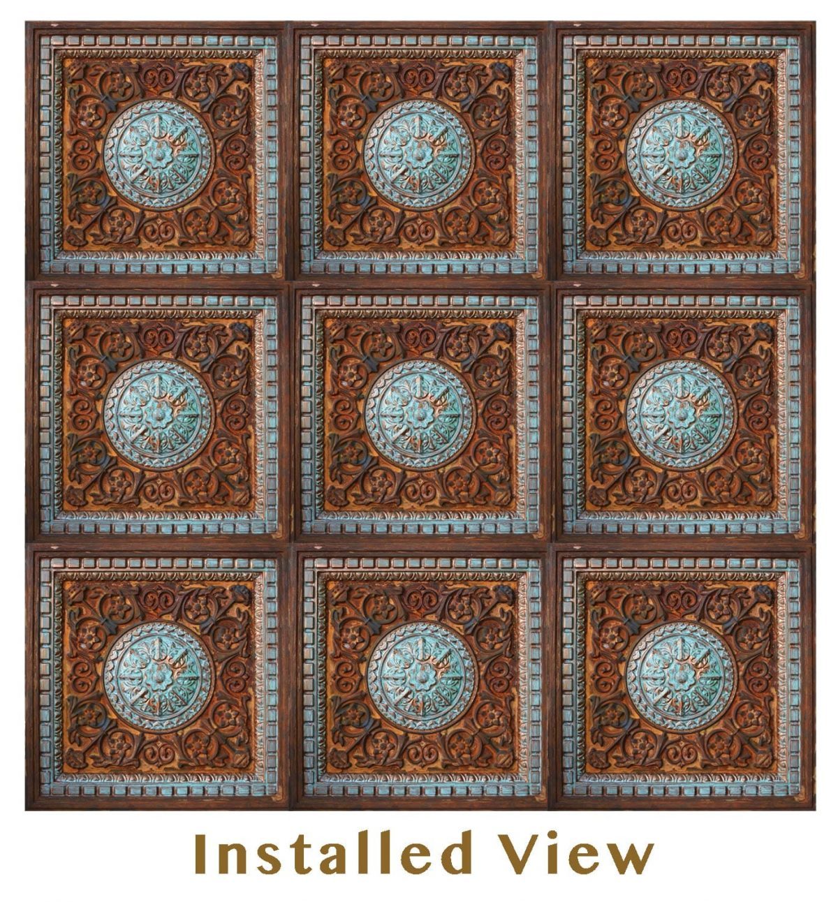 Ceiling Tile Da Vinci VII 24 in. x 24 in. CTF-012-7 - Fine Art Deco Inc ...
