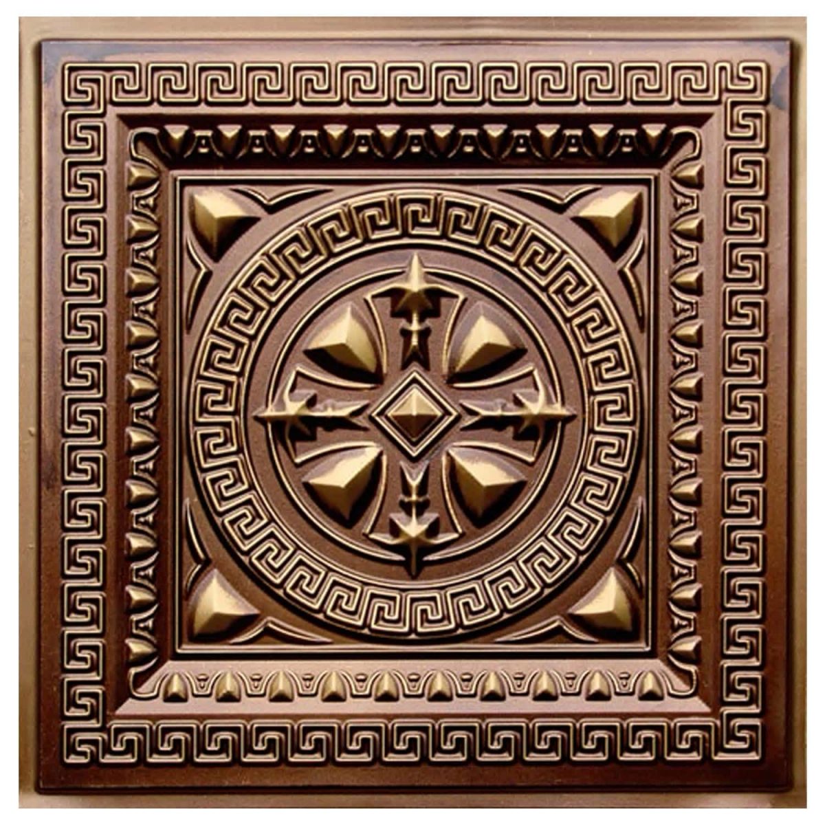 Ceiling Tile Odysseus Shield Faux Tin 24 in. x 24 in. CTFF-014 - Fine ...