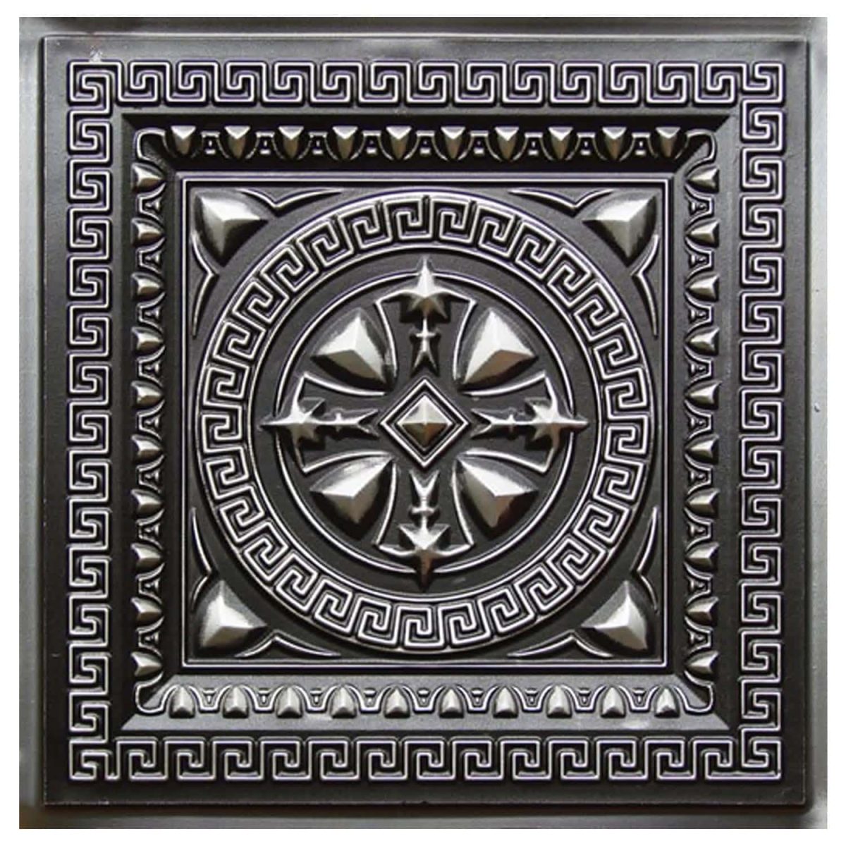 Ceiling Tile Odysseus Shield Faux Tin 24 in. x 24 in. CTFF-014 - Fine ...