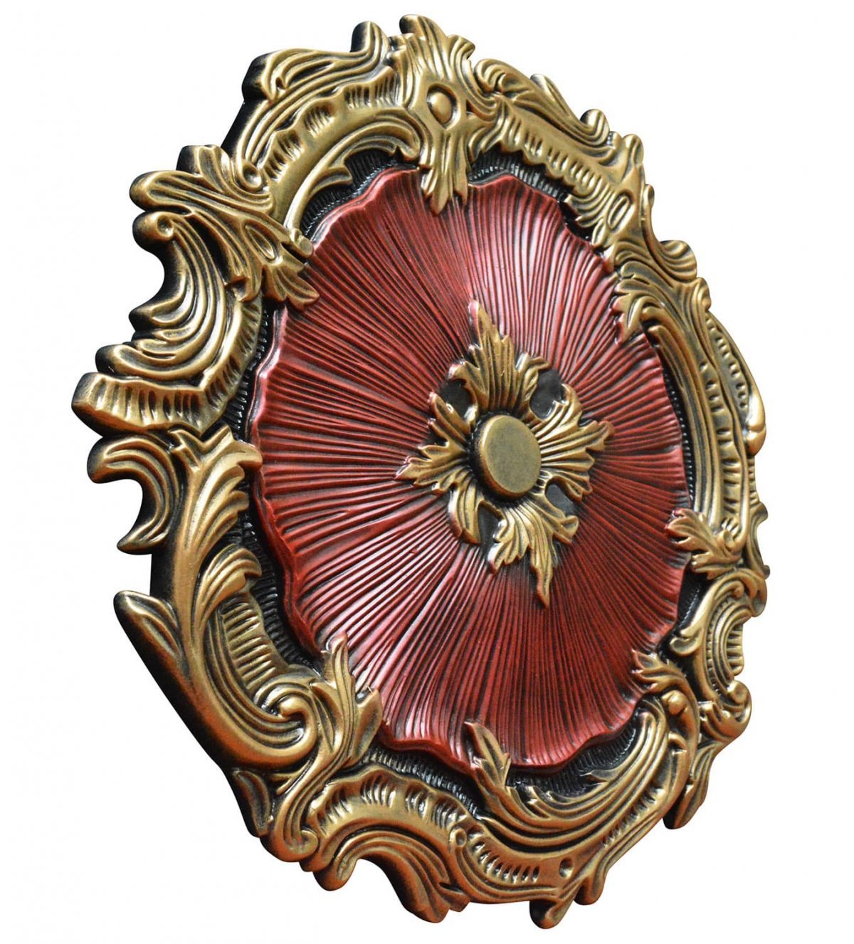 Hand Painted Ceiling Medallion 30 in. Finished in Bronze, Copper, Gold