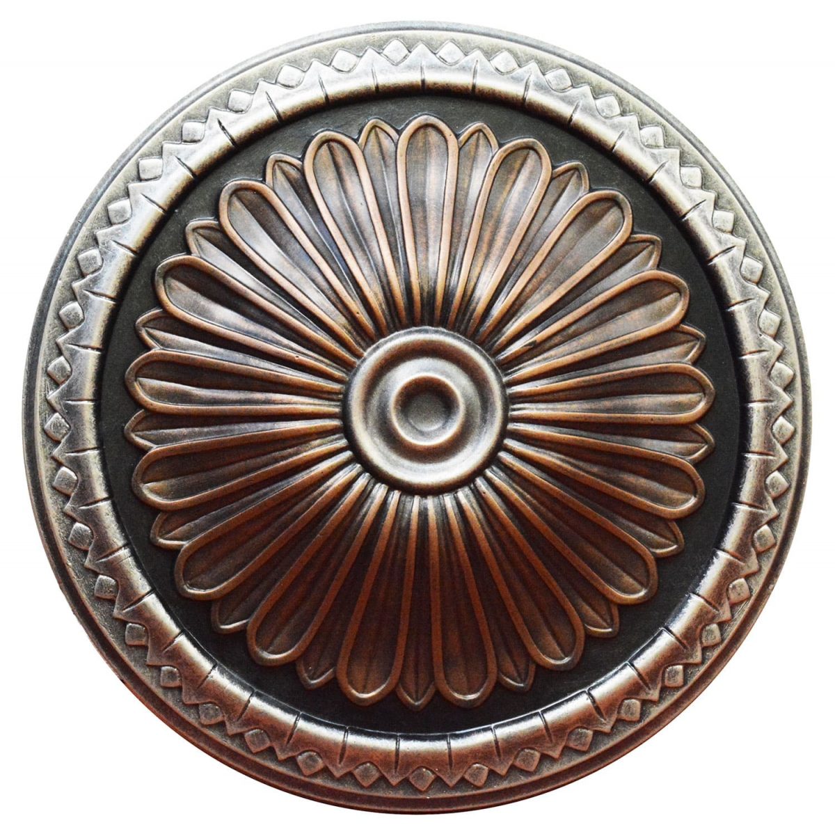 Hand Painted Ceiling Medallion 30 in. Finished in Bronze, Copper, Gold