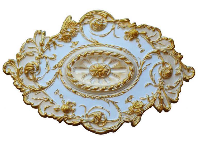 Ceiling Medallion Golden Diamond 20 in. x 30-1/2 in. CCMF-094-2 - Fine ...