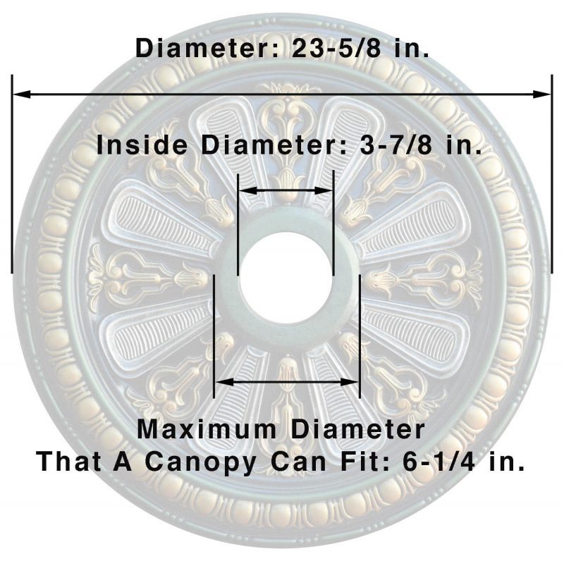 Ceiling Medallion Embrazing Flower 23-5/8 in. CCMF-005 - Fine Art Deco ...