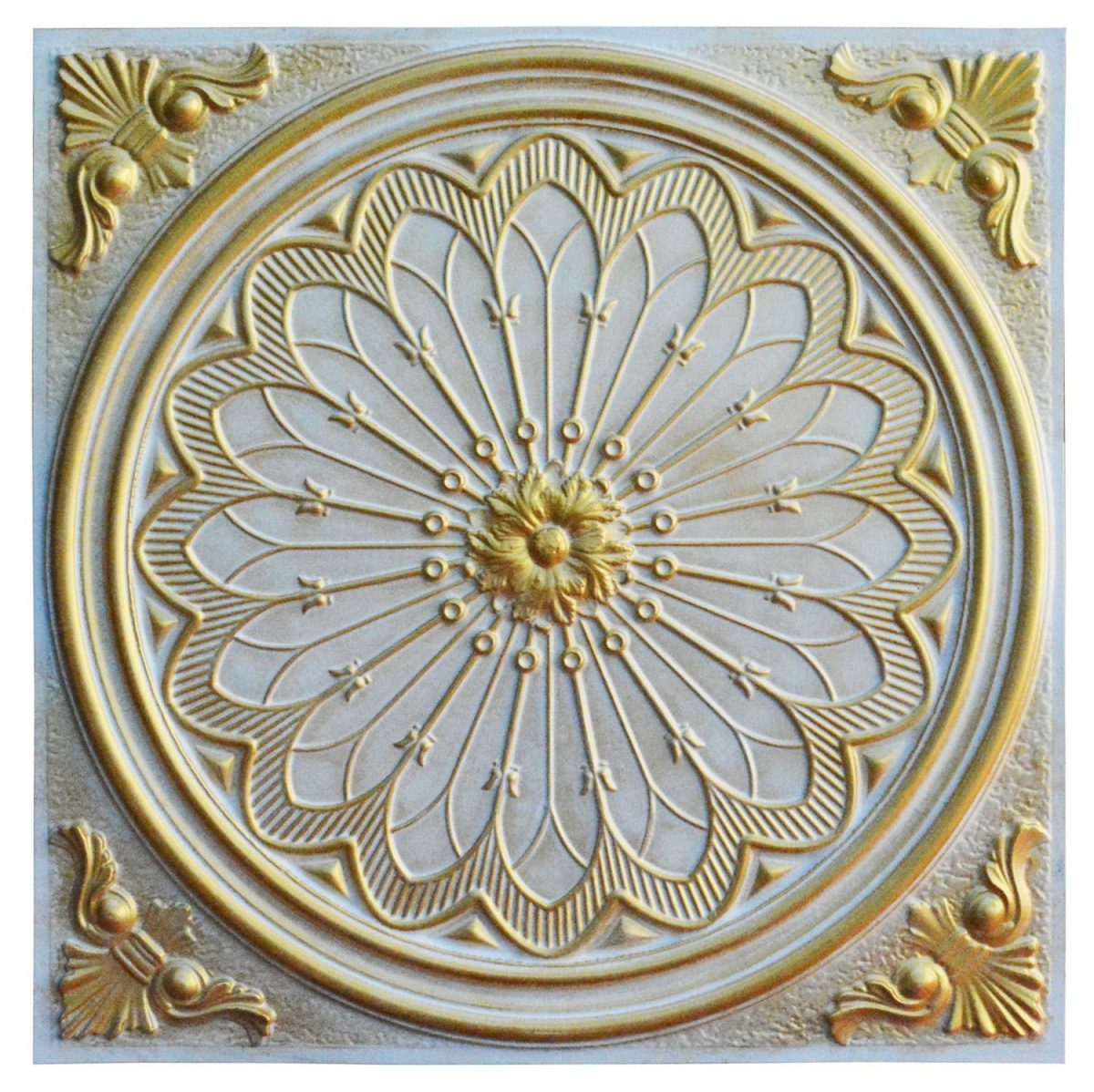 Ceiling Tile Rose Window 24 in. x 24 in. CTF-007 - Fine Art Deco Inc ...