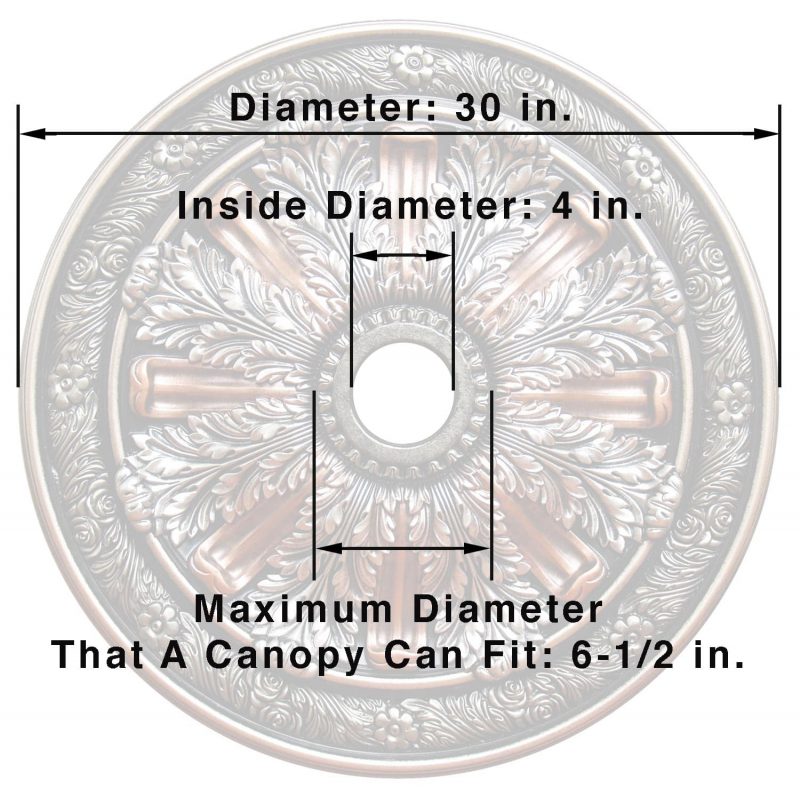 Ceiling Medallion Sublime Inspiration 30 in. CCMF-036-3 - Fine Art Deco ...