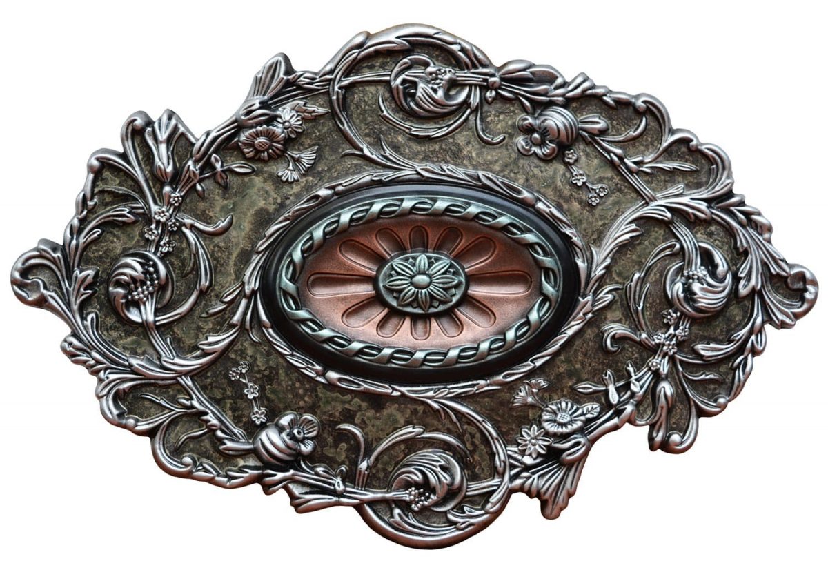 Ceiling Medallion Silver Diamond 20 in. x 30-1/2 in. CCMF-094-3 - Fine ...
