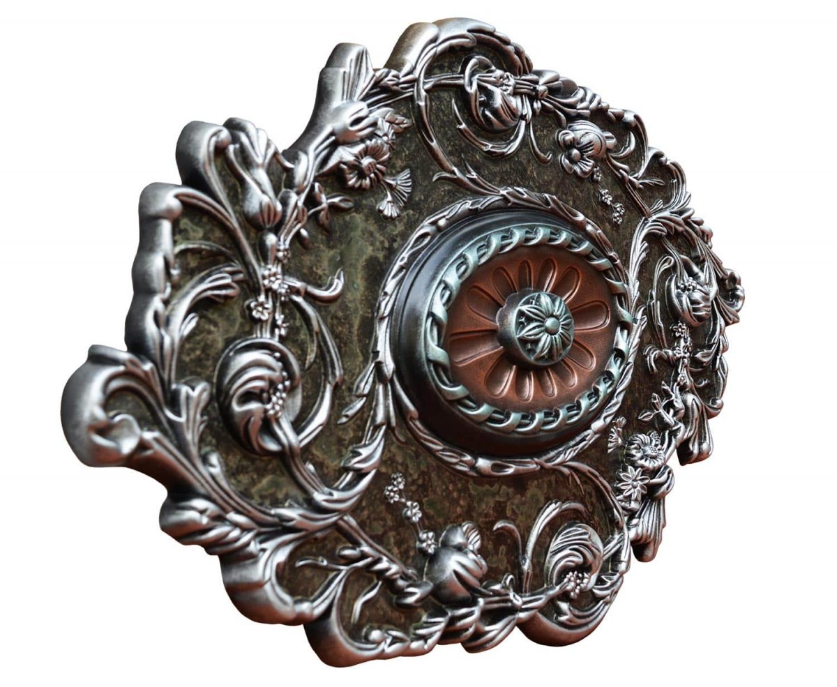 Ceiling Medallion Silver Diamond 20 in. x 30-1/2 in. CCMF-094-3 - Fine ...