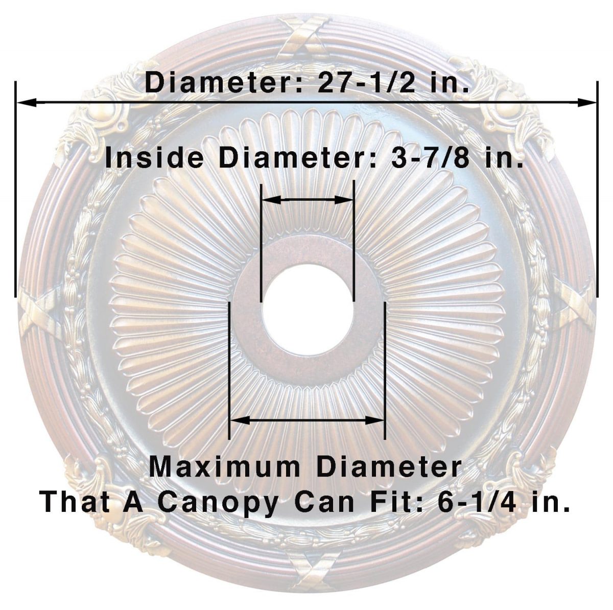 Ceiling Medallion Strength & Beauty 27-1/2 in. CCMF-102 - Fine Art Deco ...