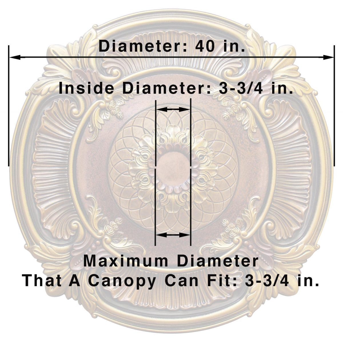 Ceiling Medallion Spring Dreams II 40 in. CCMF-119 - Fine Art Deco Inc ...